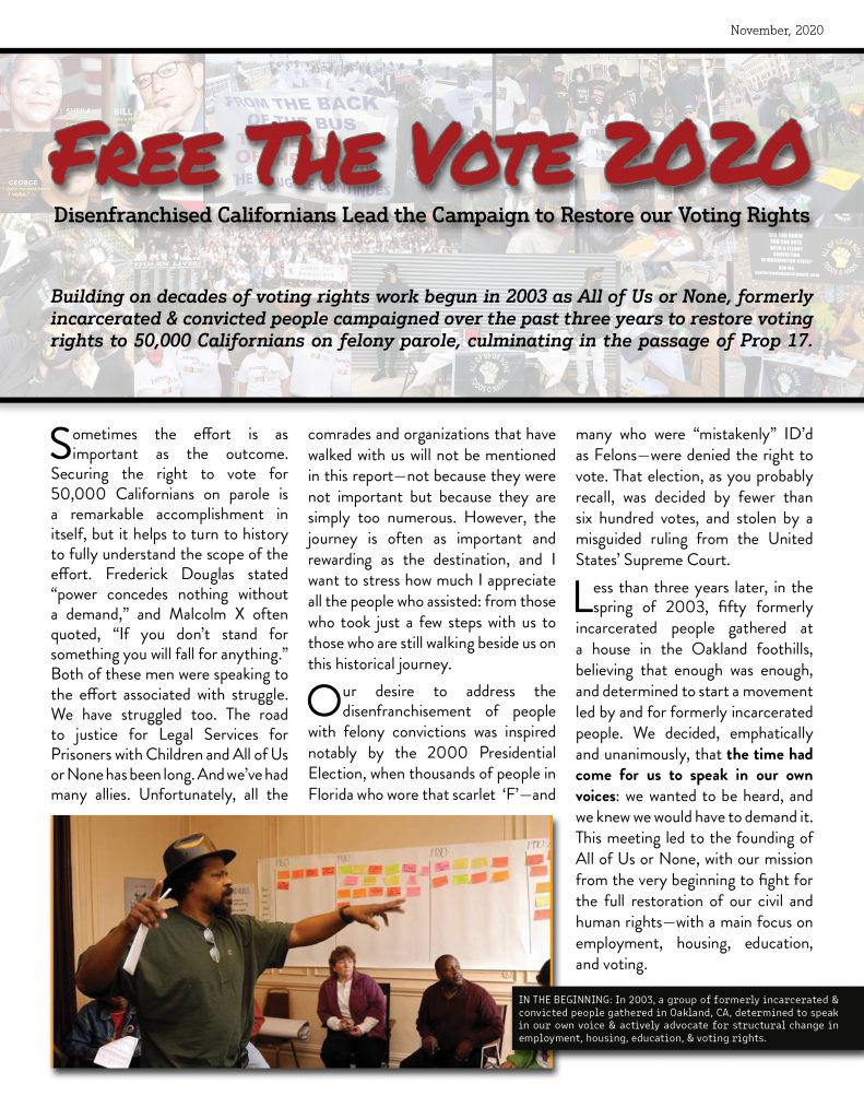 Voting Rights - Legal Services for Prisoners with Children